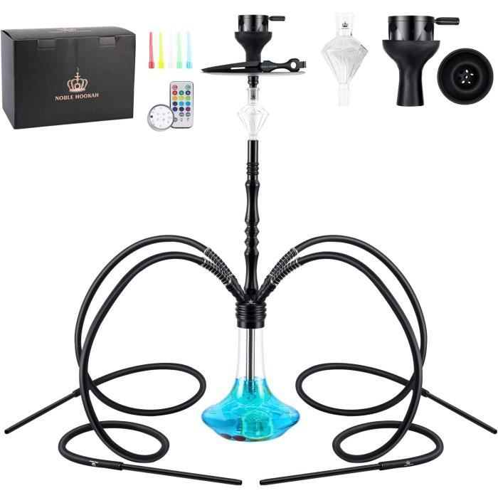 Chicha Kit Complet 95 cm avec lumière LED, 4 tuyaux en tube en ...
