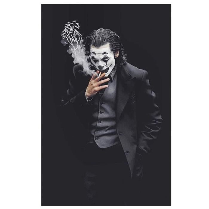 Abstrait Joker Affiches Portrait Toile Tableau Peinture Clown Noir ...