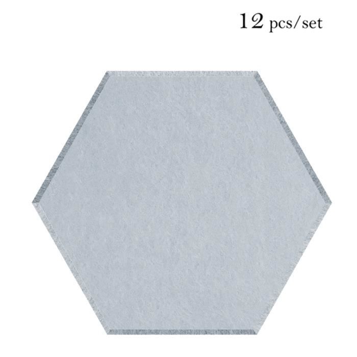 Large hexagon - 1.2cm High density - Gris fumé - Panneau Acoustique ...
