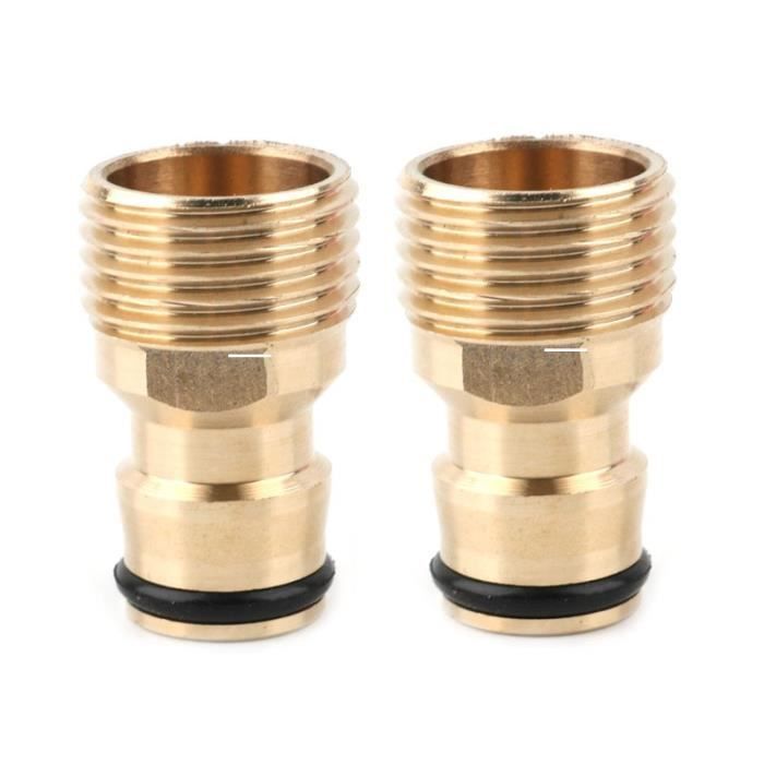 Taille Masculin Connecteur rapide en laiton filetage 1-2 \", 2 pièces, connecteur d'irrigation ...