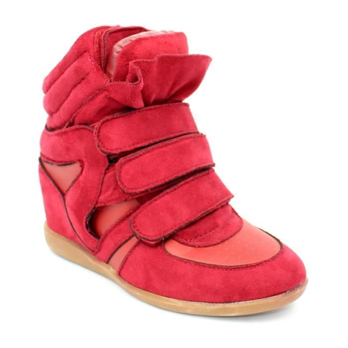 Basket Compensée à Scratch coule... Rouge Rouge Rouge - Cdiscount ...