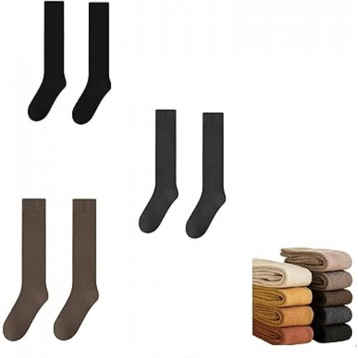 Chaussette Haute Hiver Femme Chaude, Chaussettes Hautes Femme Tricot ...