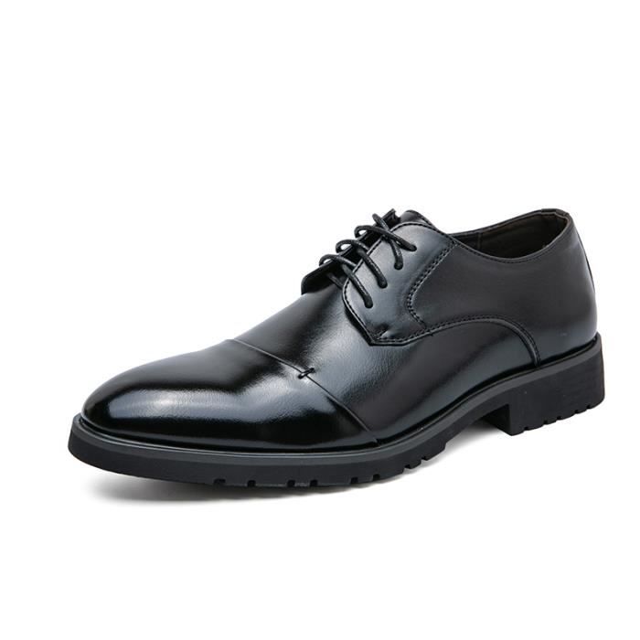 Chaussures de ville homme élégantes chaussures derby en cuir respirant ...