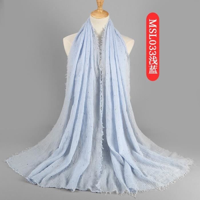 Grande taille plaine Hijabs musulman écharpe islamique femmes bulle ...