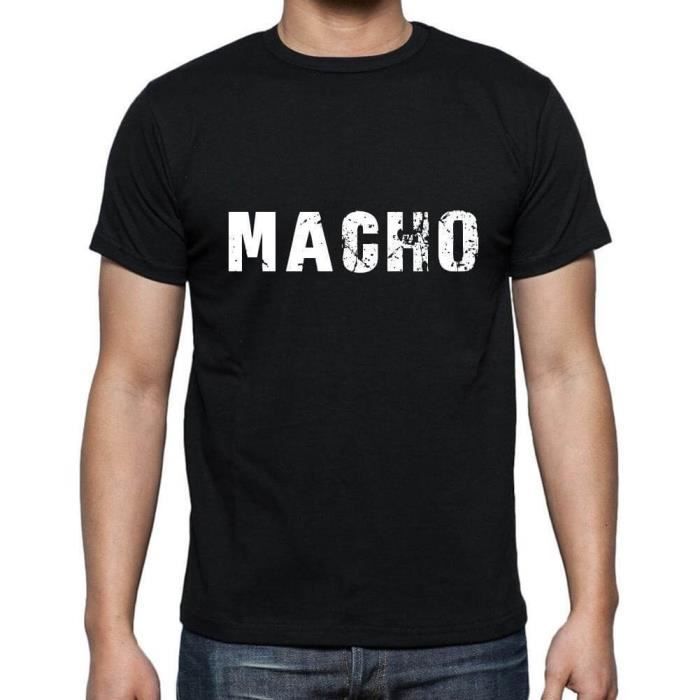 Homme Tee-Shirt Macho T-Shirt Vintage Noir Noir profond - Cdiscount ...