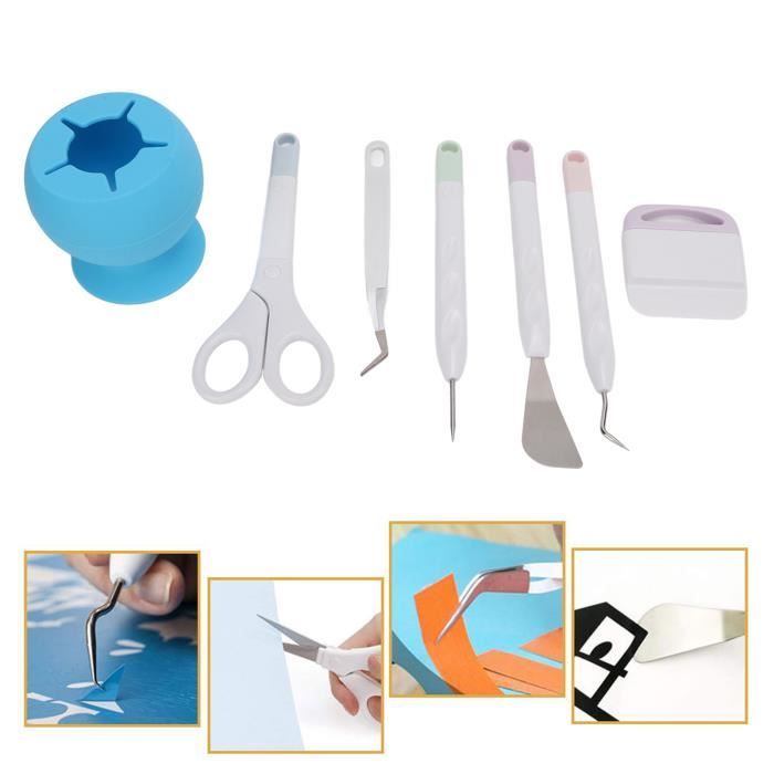 TMISHION Pince à épiler Tool Set DIY Silhouette Relief Gravure Outil 7 ...