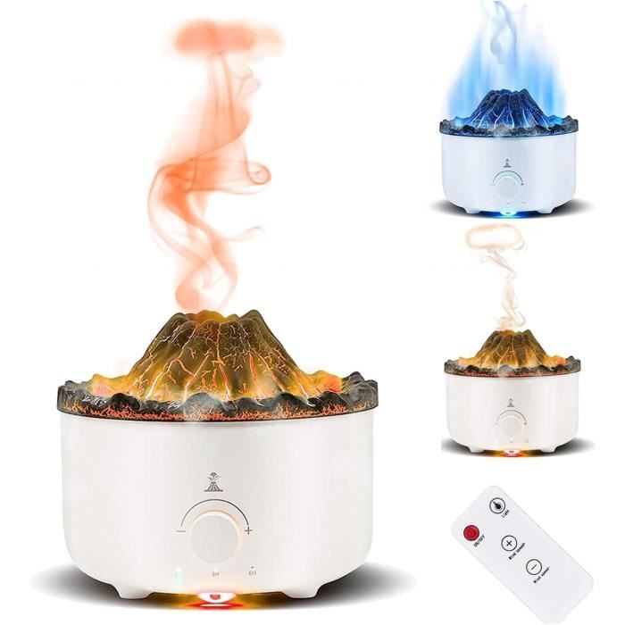 Diffuseur Huiles Essentielles Flame, Humidificateur Air 2 Couleurs ...