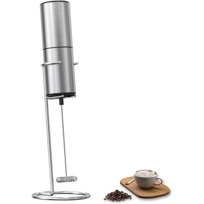 Mousseur À Lait Électrique À Piles - Mousseur Lait Avec Support En ...