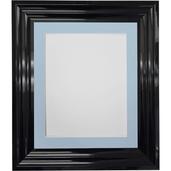 Firenza Cadre Photo En Plastique Noir Brillant Avec Contour Bleu Format A4 30,5 X 30,5 Cm Taille ...