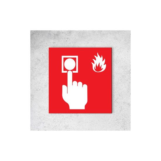 Panneau signalétique - Pictogramme lutte incendie en Dibond 20 x 20 cm ...