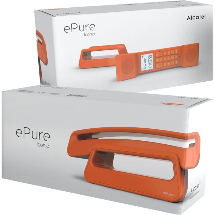 Téléphone fixe sans fil vintage - SUTEO - Grand écran graphique - Mains ...