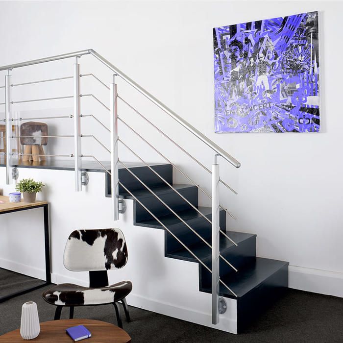 Kit garde-corps Inoline 2m fixation latérale - JARDIPOLYS - PACK ALU ...