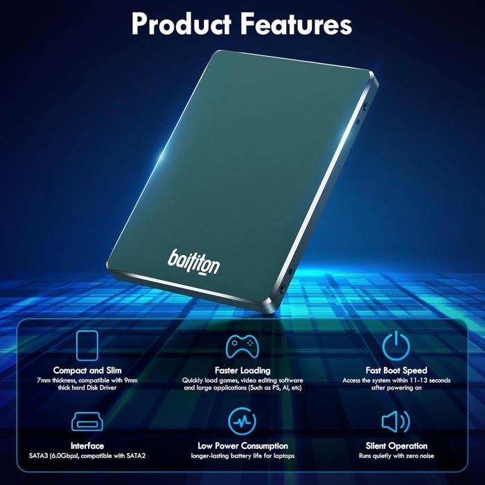 512GB SSD 3D NAND Flash 2,5 Pouces SATA III Disque SSD Interne 512Go ...
