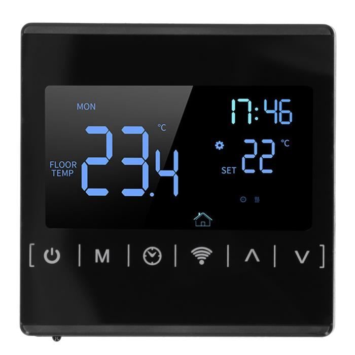 ESTINK Thermostat intelligent à écran tactile Régulateur de Plancher Chauffant Écran Tactile ...