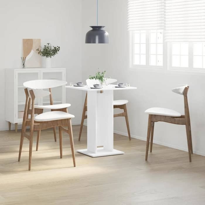 VidaXL Table de bistro Blanc 60x60x75 cm Aggloméré - Cdiscount Jardin