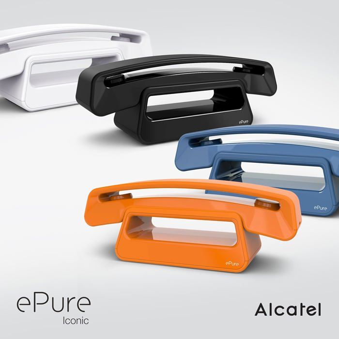 Téléphone fixe sans fil vintage - SUTEO - Grand écran graphique - Mains ...