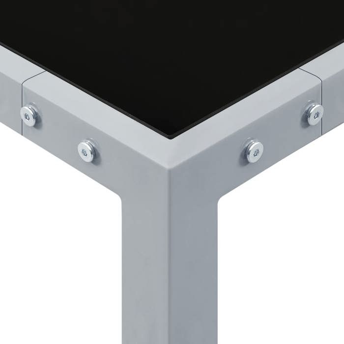 Table de jardin BDM - Balcon et terrasse - 130x130x72 cm Gris Acier et ...