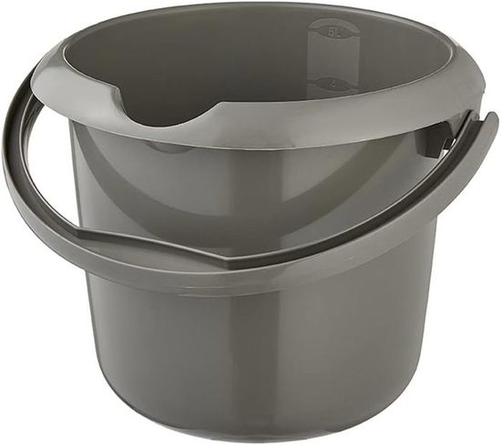 Seau avec Graduation Intégrée et Poignée Ergonomique, 5 L, Mika Eco ...