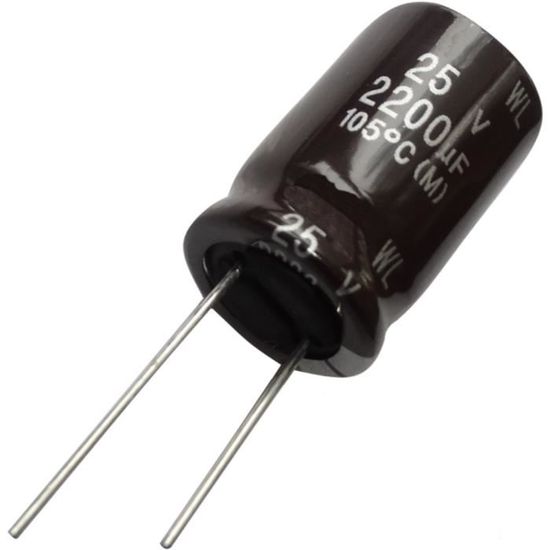 Aerzetix: C14709 2x Condensateur chimique LOW ESR 2200µF ±20% 25V THT ... Aerzetix: C14709 2x Condensateur chimique LOW ESR 2200µF ±20% 25V THT ...