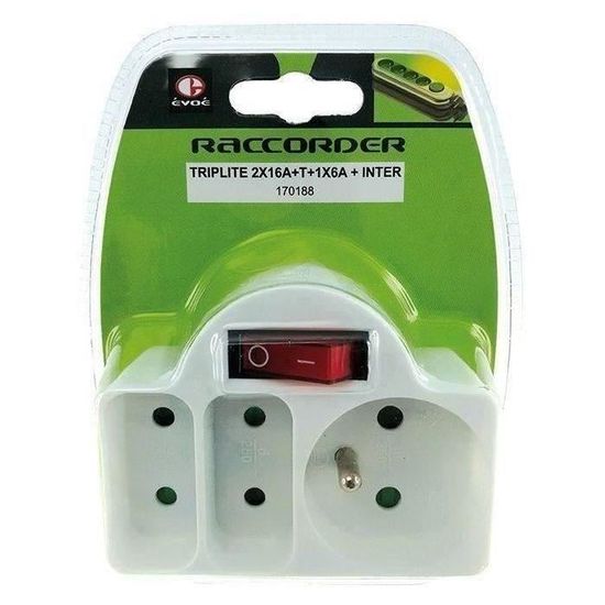 Triplite 2x6A + 1x16A + inter - Cdiscount Bricolage