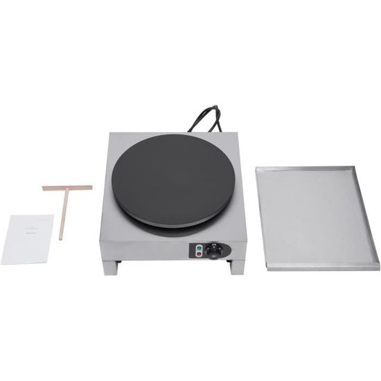 Machine à crêpes 3 kW pour crêpes sucrées et galettes salées Ø 400 mm ...