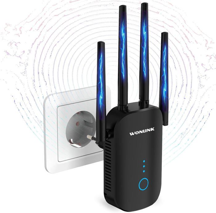 WONLINK Amplificateur WiFi 1200Mbps Répéteur WiFi Puissant Double Bande ...