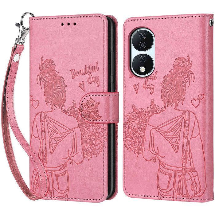 Étui Honor X7b / Play 8T Modèle de roses pour filles PU Cuir ...