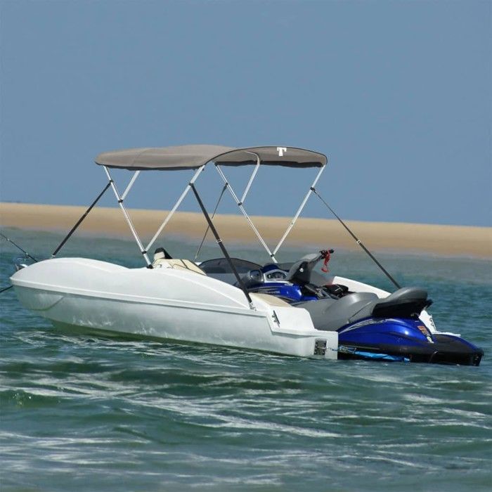 Toit bimini à 3 arceaux parois en maille 183x(154-167)x137 cm alsavelo ...