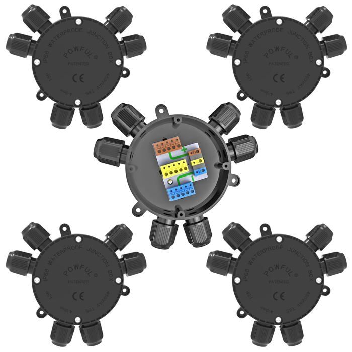 Boîte de jonction étanche - POWFUL - Lot de 5 - IP68 - Résistance ...