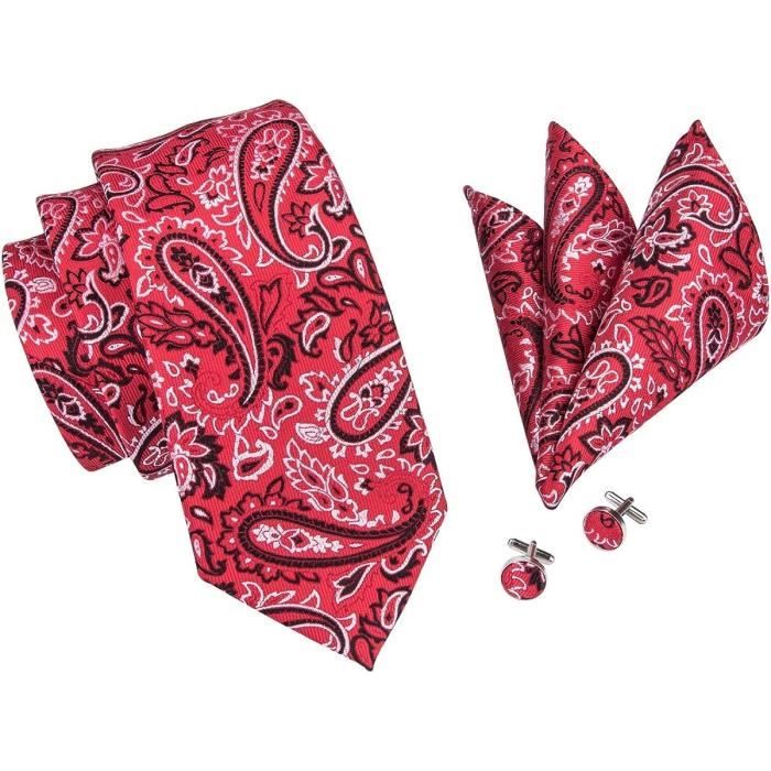 Cravate De Mariage Rouge Pour Les Hommes Classique Cravate Motif ...