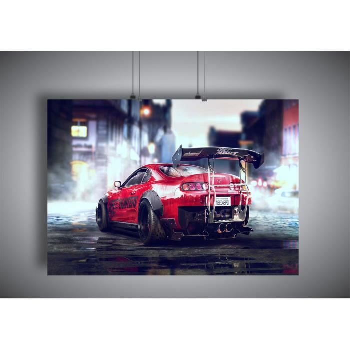 Poster toyota-supra hd drag racing wall art - A4 (21x29,7cm ...