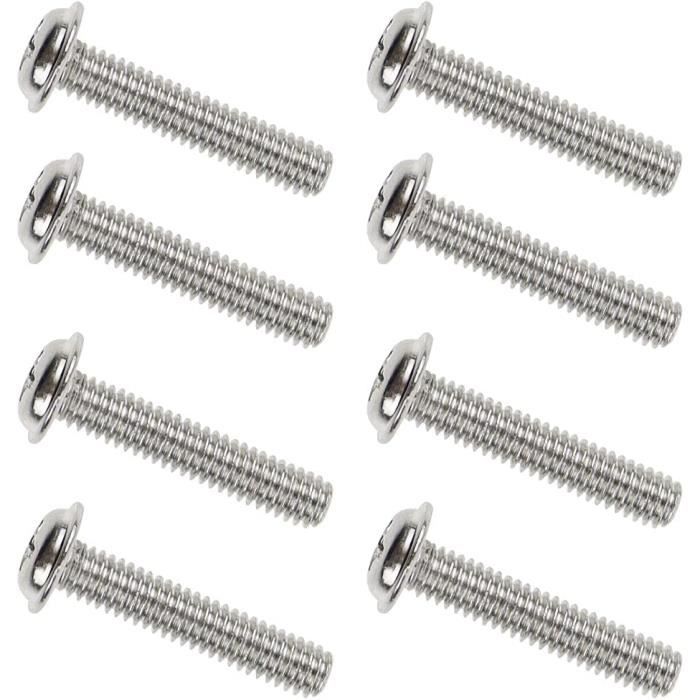 60 Pièces Vis à Métaux Tête Croisée Ronde M4 x 30mm Boulon de Vis de ...