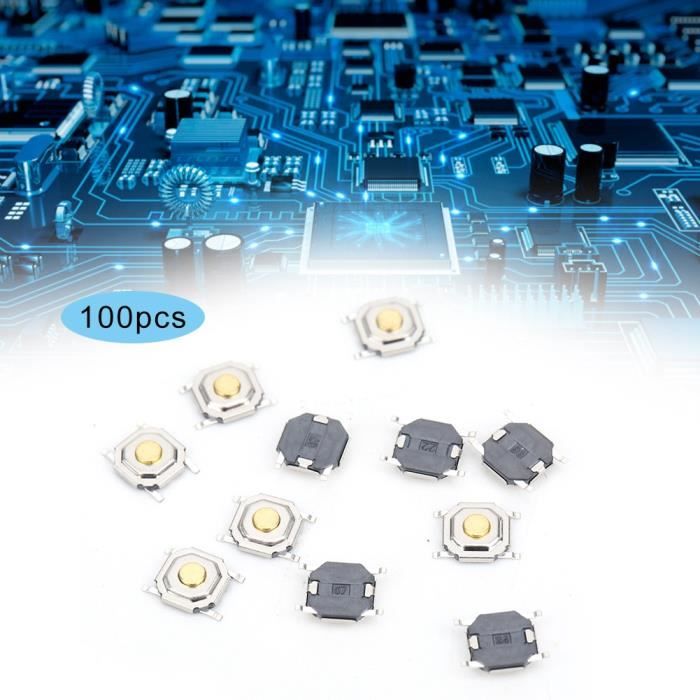 Cikonielf Interrupteur à bouton poussoir tactile Momentary SMD Micro ...