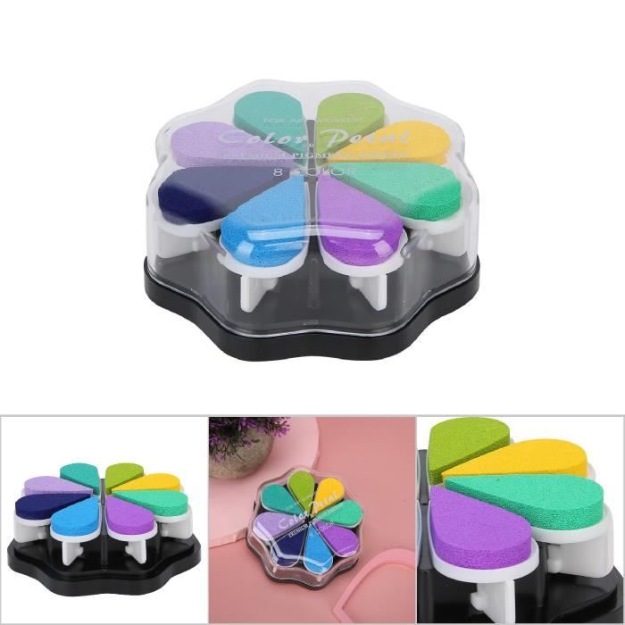 Tampon encreur - EJ.LIFE - Pétale 8 couleurs - Forme unique - Idéal ...