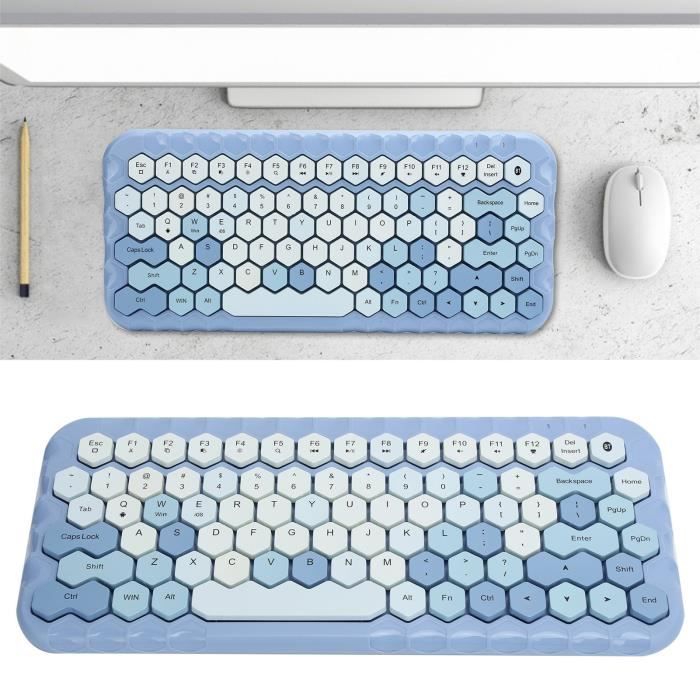 Clavier d'ordinateur de bureau Clavier Bluetooth 5.0 Clavier de saisie ...