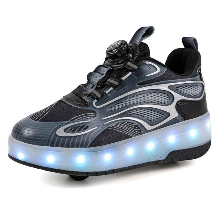 Baskets Enfants LED à Roulettes Automatiques - Marque - Noir - Mixte ...