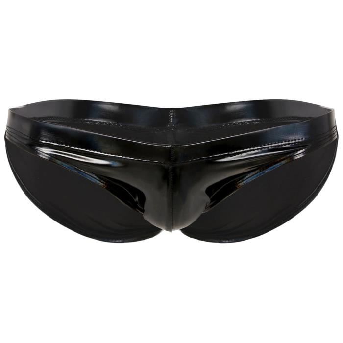 Iixpin Slip Homme Sexy Cuir Verni Culotte String Wetlook Brillant ...