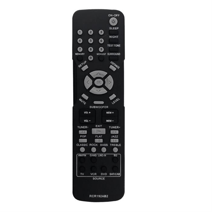 RCR192AB2 TéLéCommande de Remplacement pour SystèMe de CinéMa DVD RCA ...