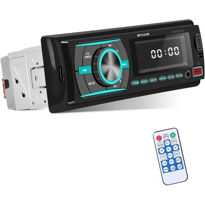 Autoradio 1 Din Radio Bluetooth Mains Libres Voiture Récepteur Avec Lecteur Mp3 Radio De Voiture ...