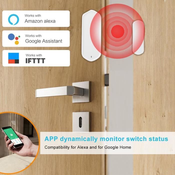 VBESTLIFE Capteur de fenêtre de porte WiFi Sécurité à la maison Secsor ...