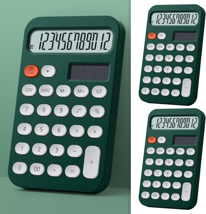 Mini Calculatrice Compacte cran Lcd 12 Chiffres Alimente Par Piles ...