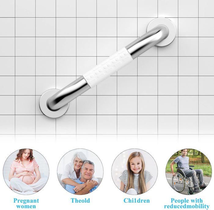 Main Courante,Toilet Grab Bar,Wall-Mounted Stainless Steel Bathroom ...