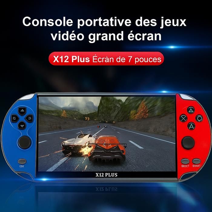 Console de jeux rétro portable - X12 PLUS - 7" HD - 128 Go - 20 000 ...