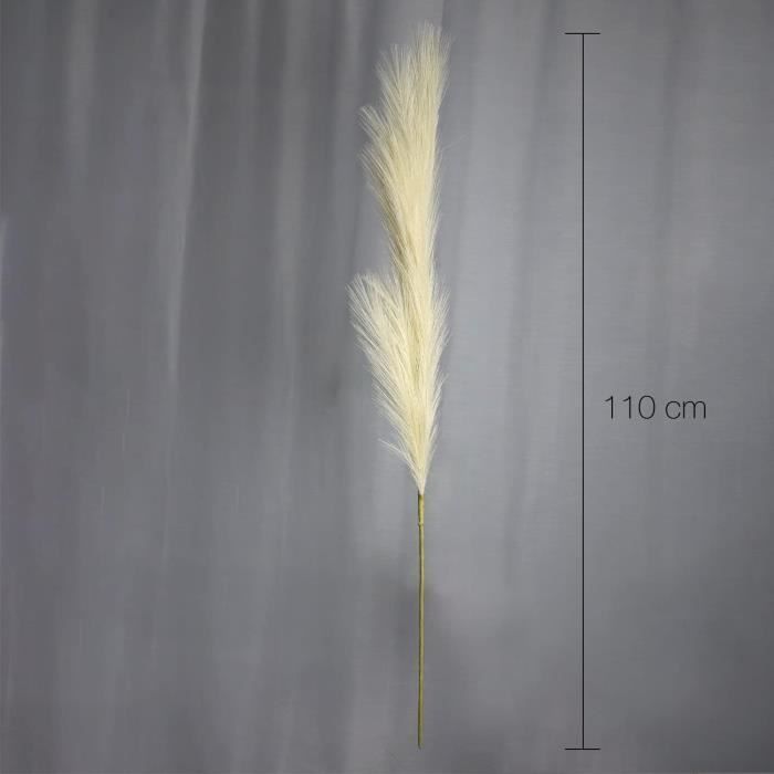 1 Pièce Artificielle Herbe De Pampas 110 Cm Phragmites Fausse, Fleurs ...
