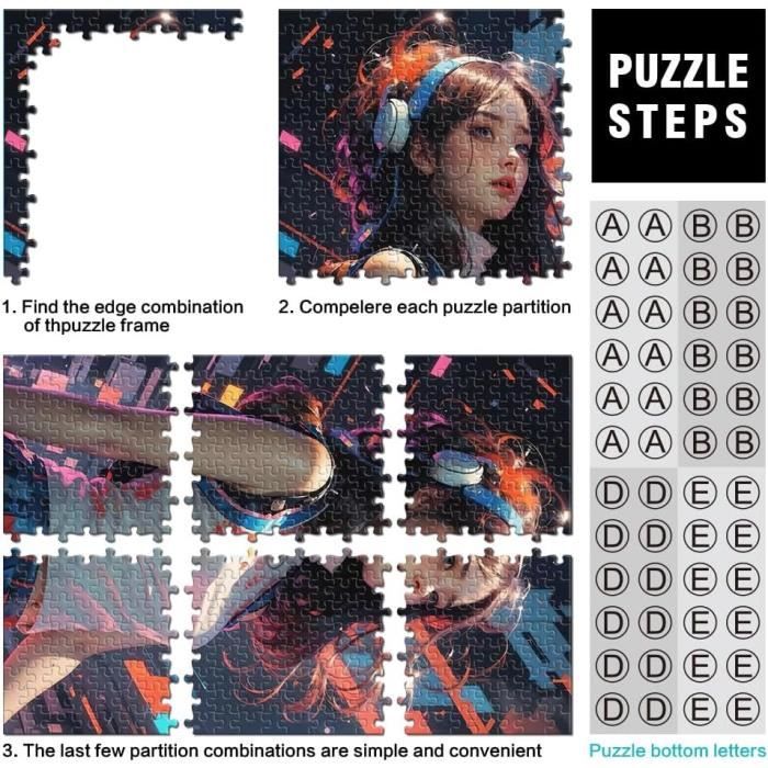 Puzzle Pour Adultes Et Enfants - Jolie Fille - 1000 Pièces Puzzle En ...