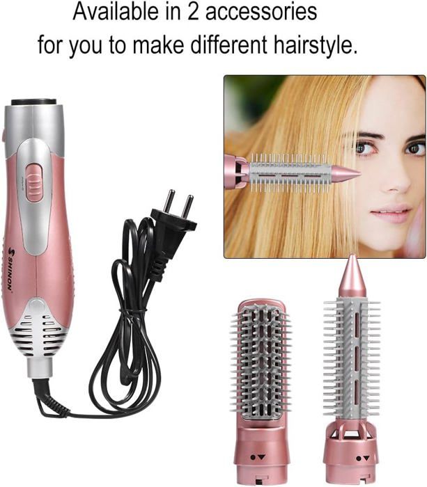 Brosse à cheveux multifonctionnelle Brosse à cheveux bouclée rotative ...