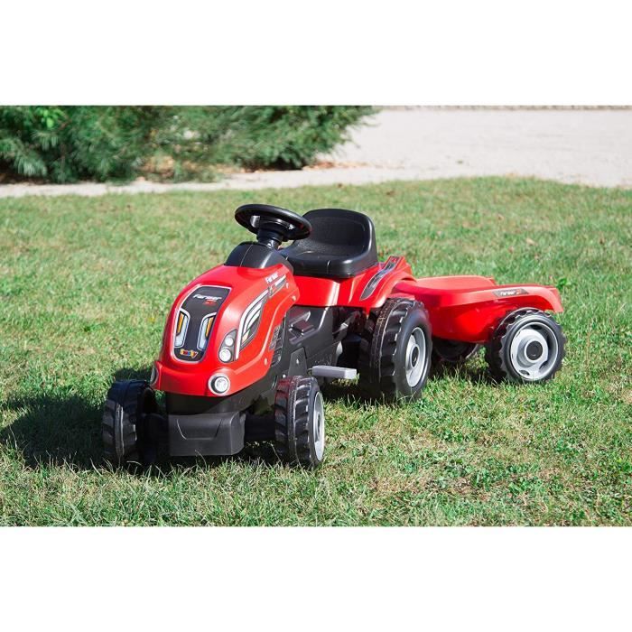 Smoby - Tracteur Farmer XL + Remorque - Tracteur à Pédales Enfant ...