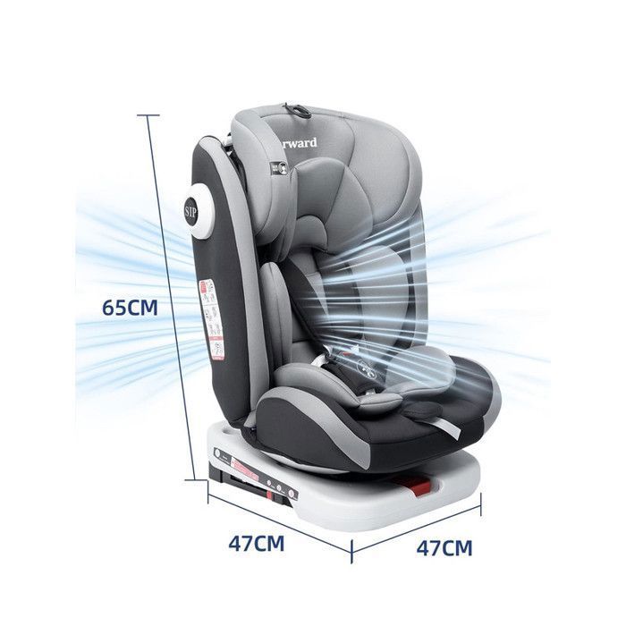 Siège auto bébé/enfant rotatif à 360° ISOFIX, Groupe 0+1/2/3 (9-36 kg/0-12 ans), Face et dos ...