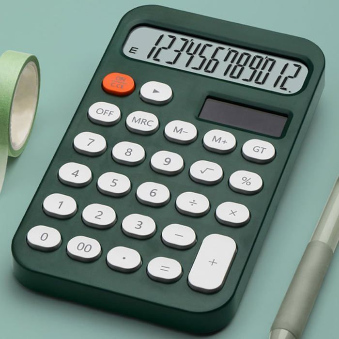 Mini Calculatrice Compacte cran Lcd 12 Chiffres Alimente Par Piles ...