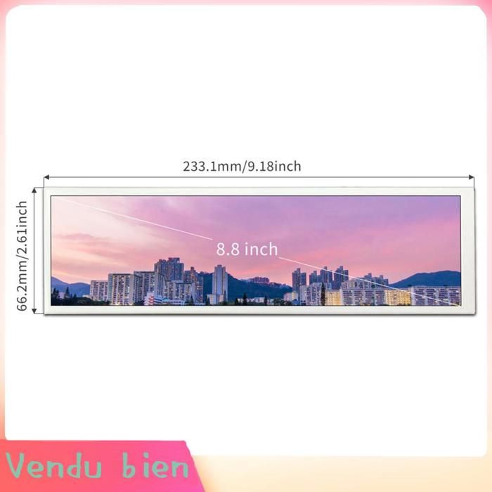 TMISHION Écran tactile de 8 8,8 Pouces Secondaires pour PC, 1920x480 ...